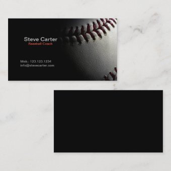Baseball Coach or Player Fitness Sport Card | Zazzle