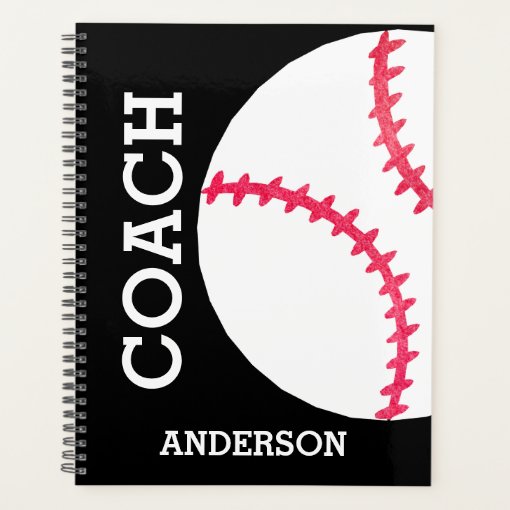 Baseball Coach Personalized Sports Team Planner | Zazzle