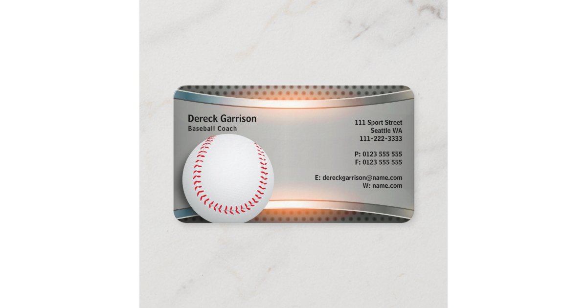 Baseball Coach | Professional Business Card | Zazzle