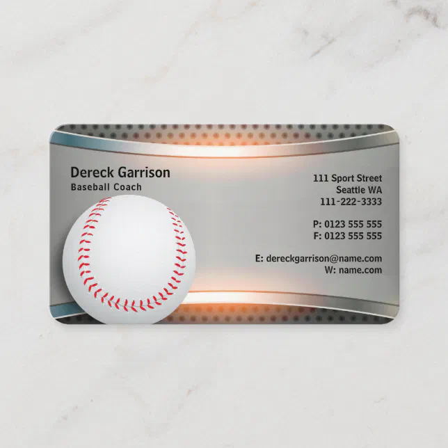 Baseball Coach | Professional Business Card | Zazzle