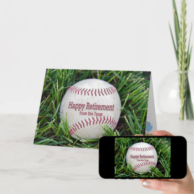 Baseball Coach Retirement from Team Card | Zazzle