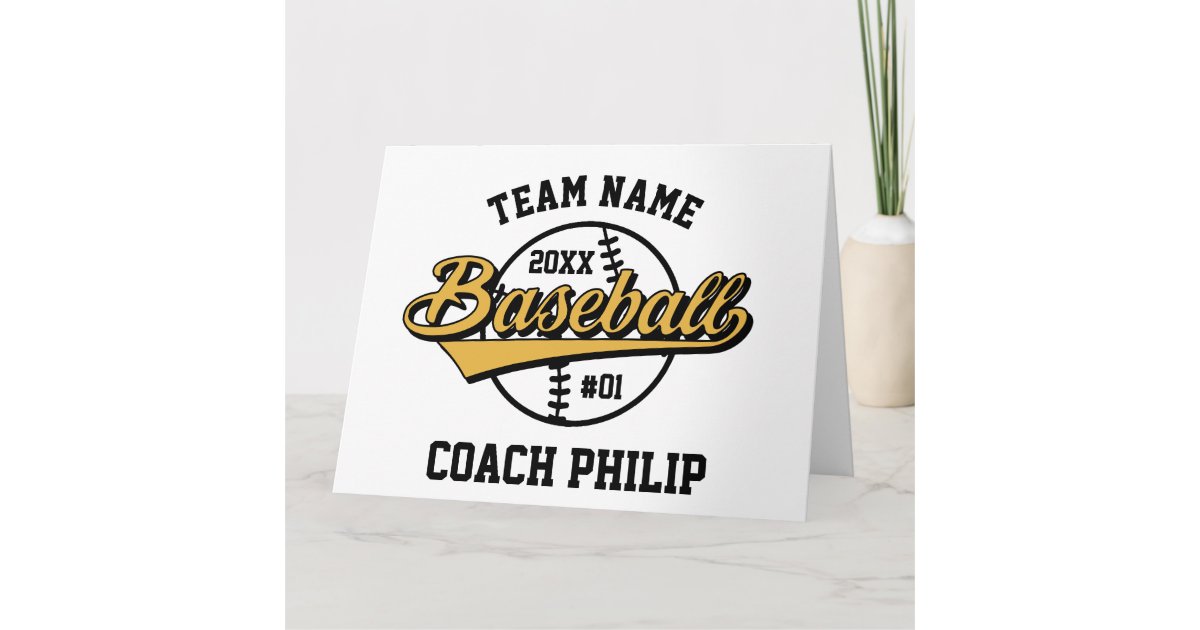 Baseball coach retirement team Mom player gift Card | Zazzle