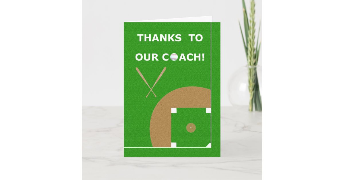 Baseball Coach Thank You Cards and Gifts | Zazzle