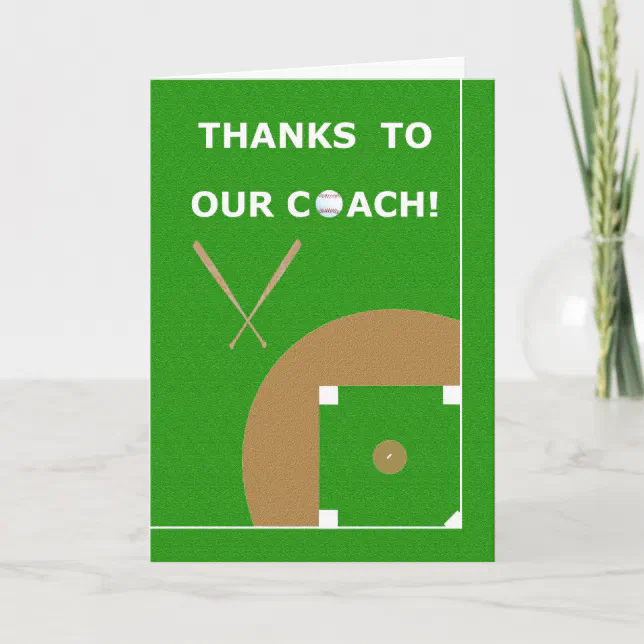 Baseball Coach Thank You Cards and Gifts | Zazzle