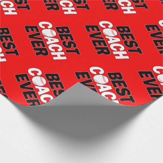 Baseball Coach's Best Coach Ever Sports Team Party Wrapping Paper ...