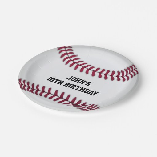 Baseball Custom Paper Plates | Zazzle