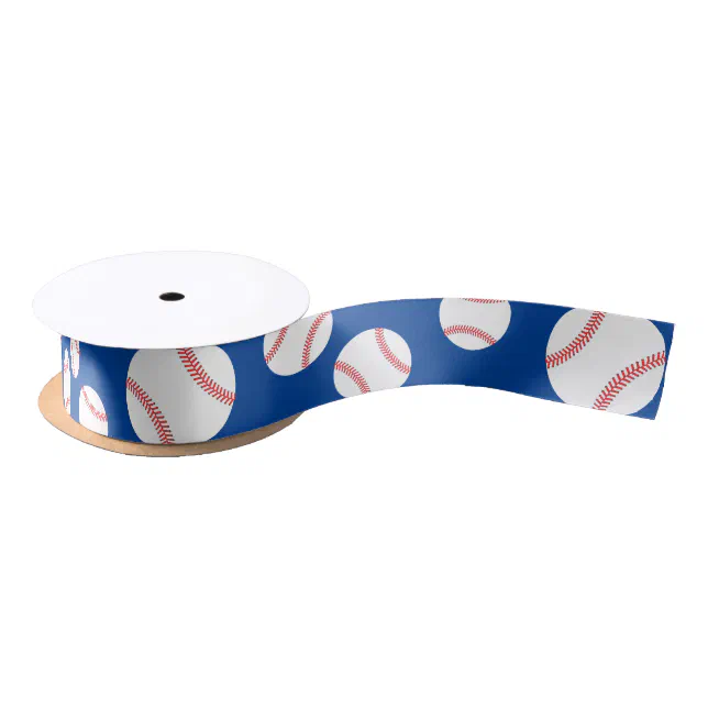Baseball Cute Sports 1st Birthday Party Satin Ribbon | Zazzle