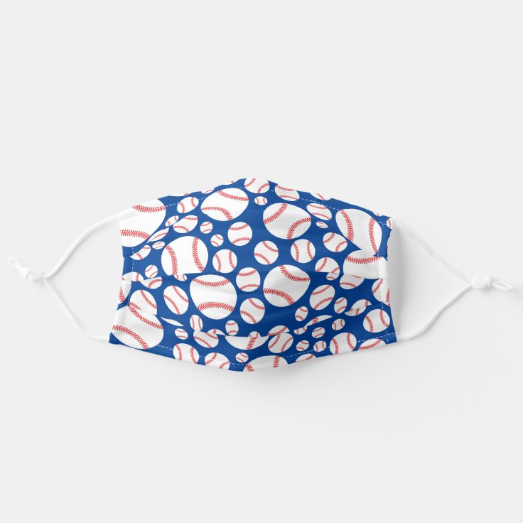 Baseball Cute Sports Print Adult Cloth Face Mask | Zazzle