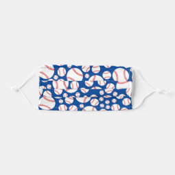 Baseball Cute Sports Print Adult Cloth Face Mask | Zazzle