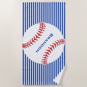Baseball Design Beach Towel | Zazzle