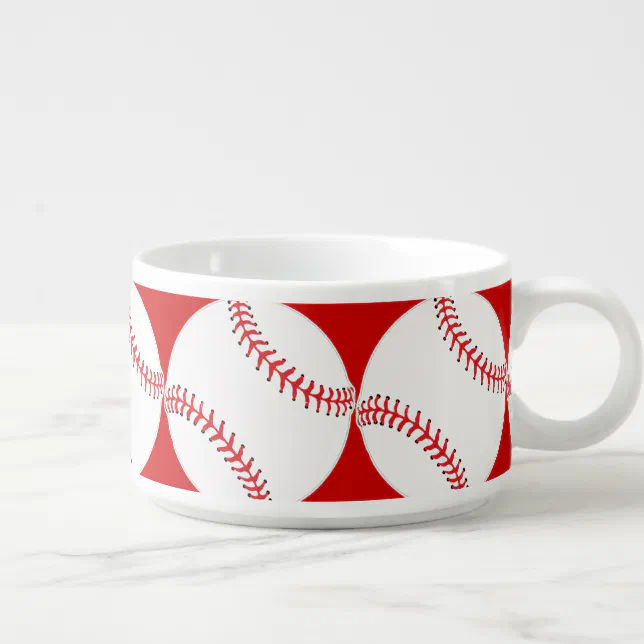Baseball Design Chili Soup Bowl | Zazzle