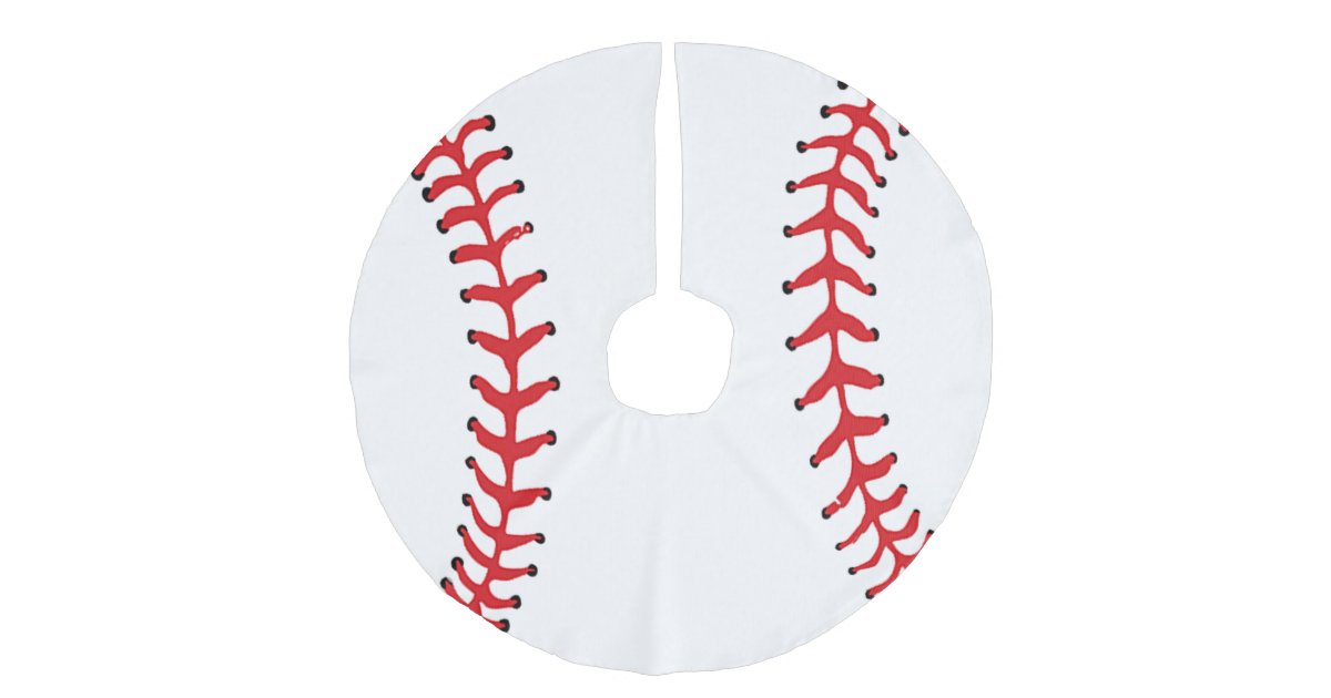 Baseball Design Christmas Tree Skirt | Zazzle