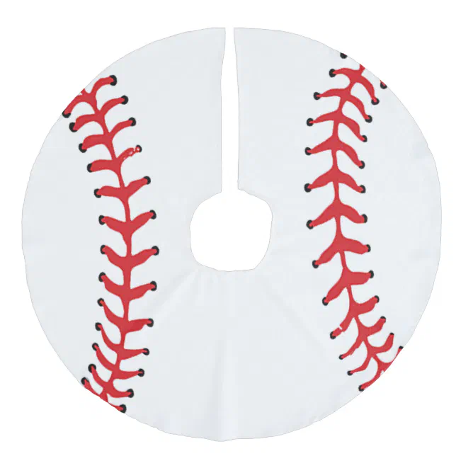 Baseball Design Christmas Tree Skirt | Zazzle
