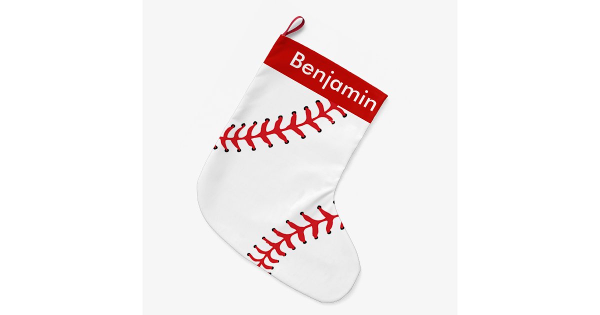 Baseball Design Large Christmas Stocking | Zazzle