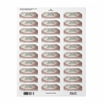 Baseball Design Return Address Labels | Zazzle