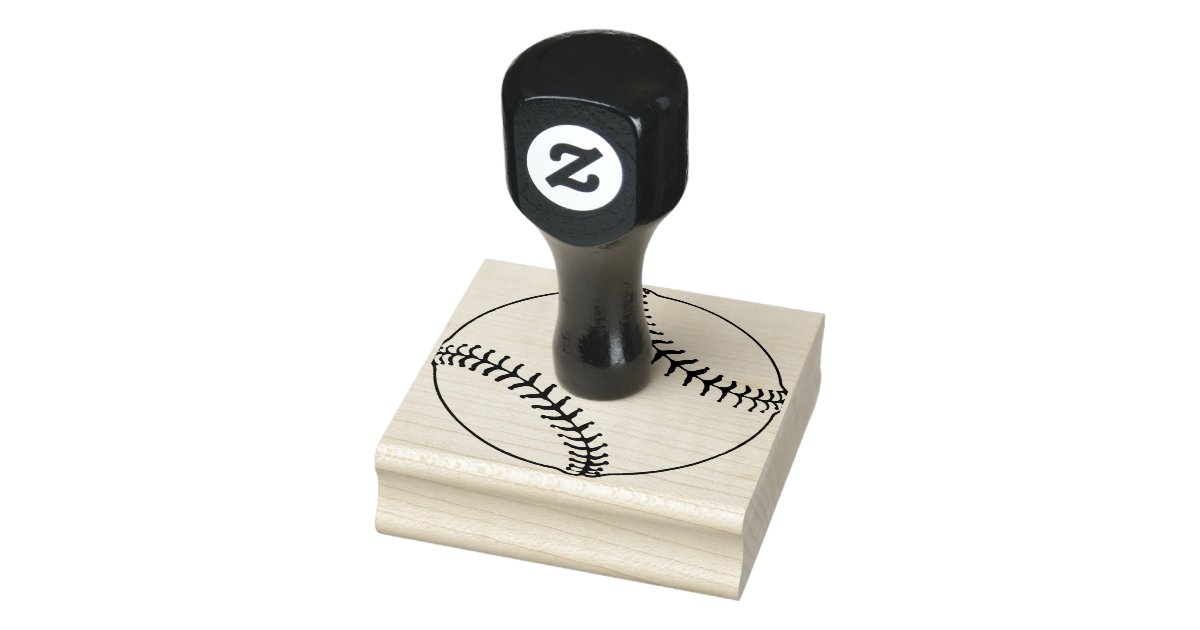 Baseball Design Wooden Stamp | Zazzle