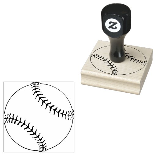 Baseball Design Wooden Stamp | Zazzle