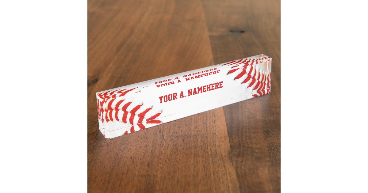 Baseball Desk Nameplate | Zazzle