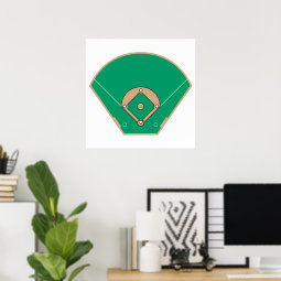 baseball diamond field poster | Zazzle