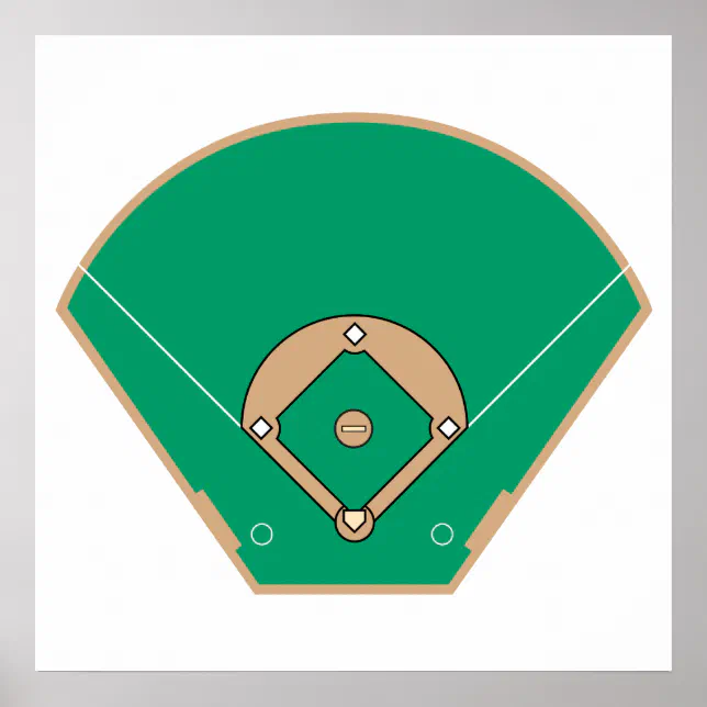 baseball diamond field poster | Zazzle