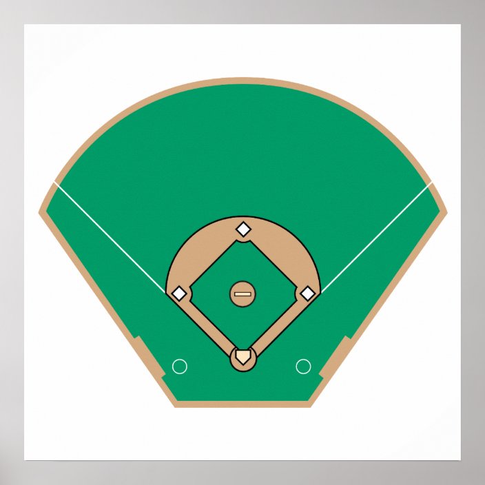 baseball diamond field poster | Zazzle.com