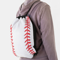 Baseball Drawstring Backpack | Zazzle