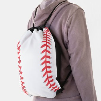 Baseball Drawstring Backpack | Zazzle