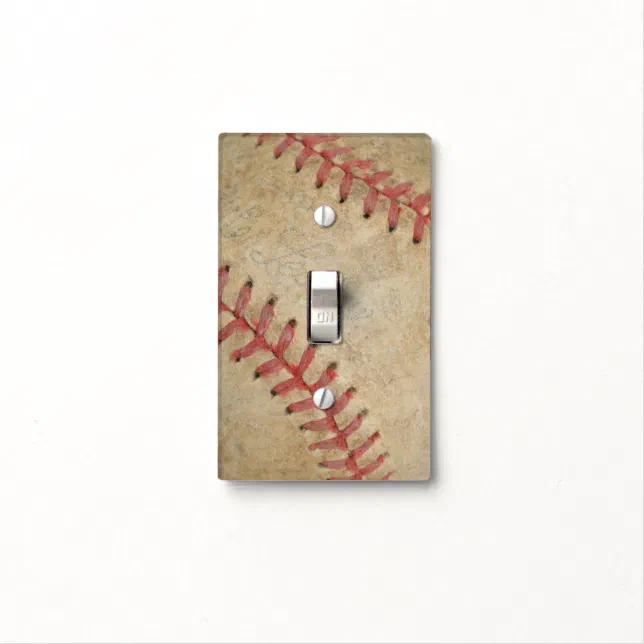 Baseball Fan-tastic_Dirty Ball _autograph ready Light Switch Cover | Zazzle