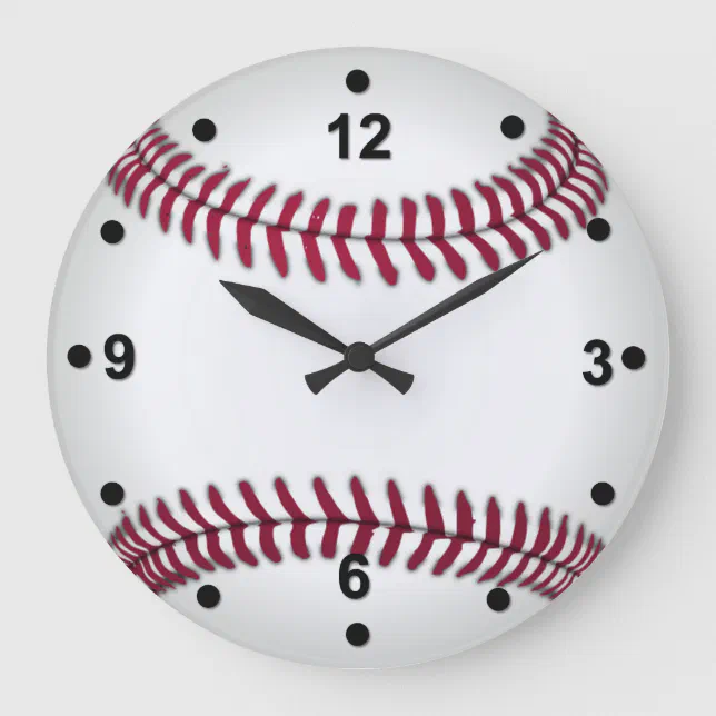 Baseball Fan Wall Clock | Zazzle