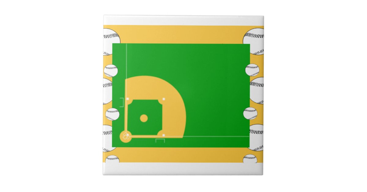 Baseball Field Ceramic Tile | Zazzle
