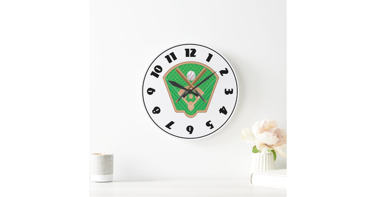 Baseball Field Clock | Zazzle