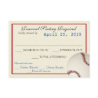Baseball Field Pass Wedding Response Card | Zazzle