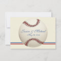 Baseball Field Pass Wedding Response Card | Zazzle