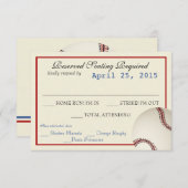 Baseball Field Pass Wedding Response Card | Zazzle