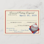 Baseball Field Pass Wedding Response Card | Zazzle.com