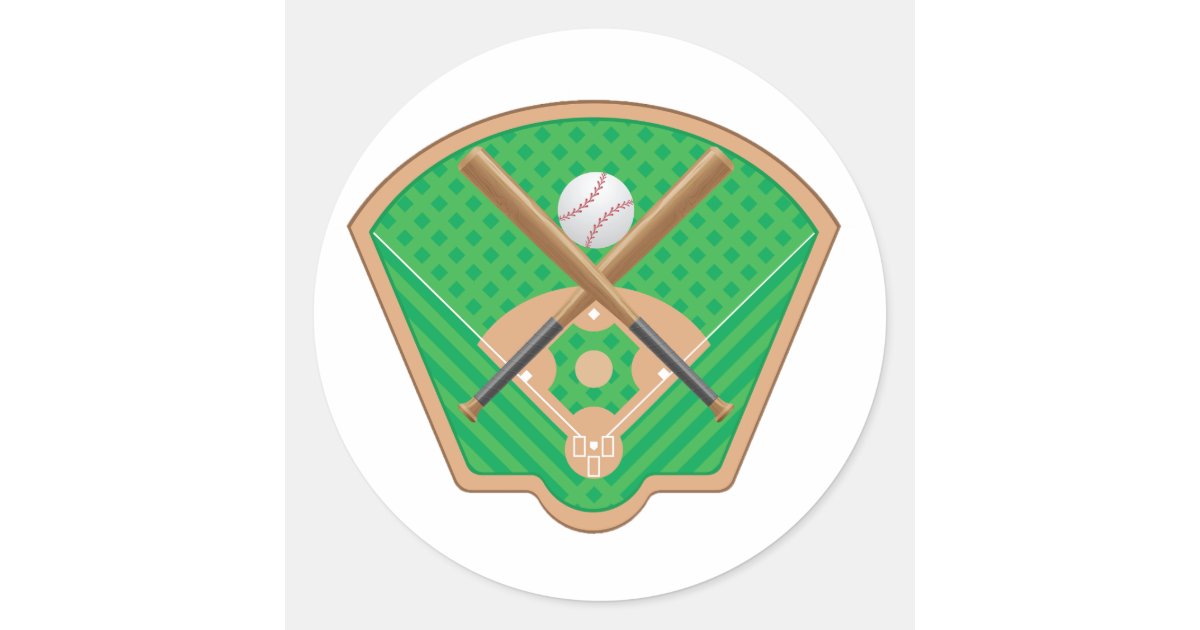 Baseball Field Stickers | Zazzle