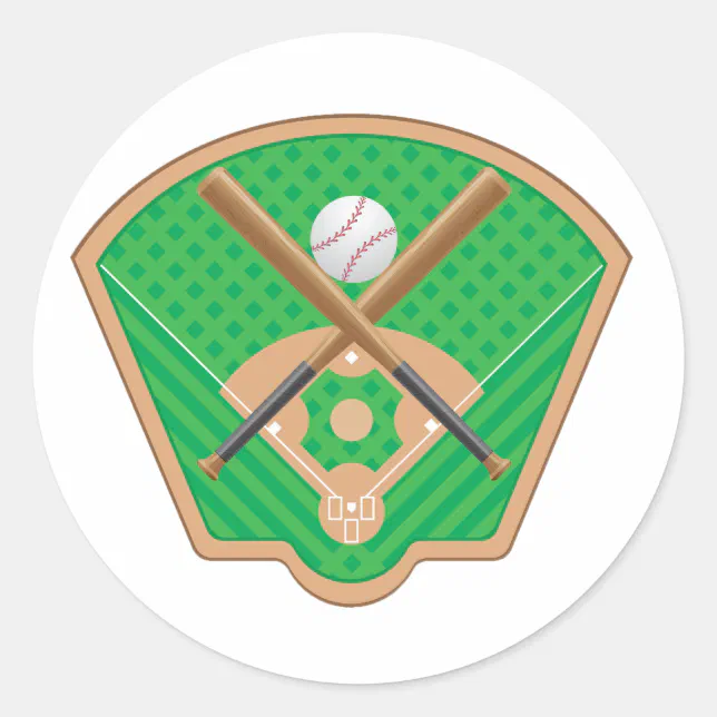 Baseball Field Stickers | Zazzle