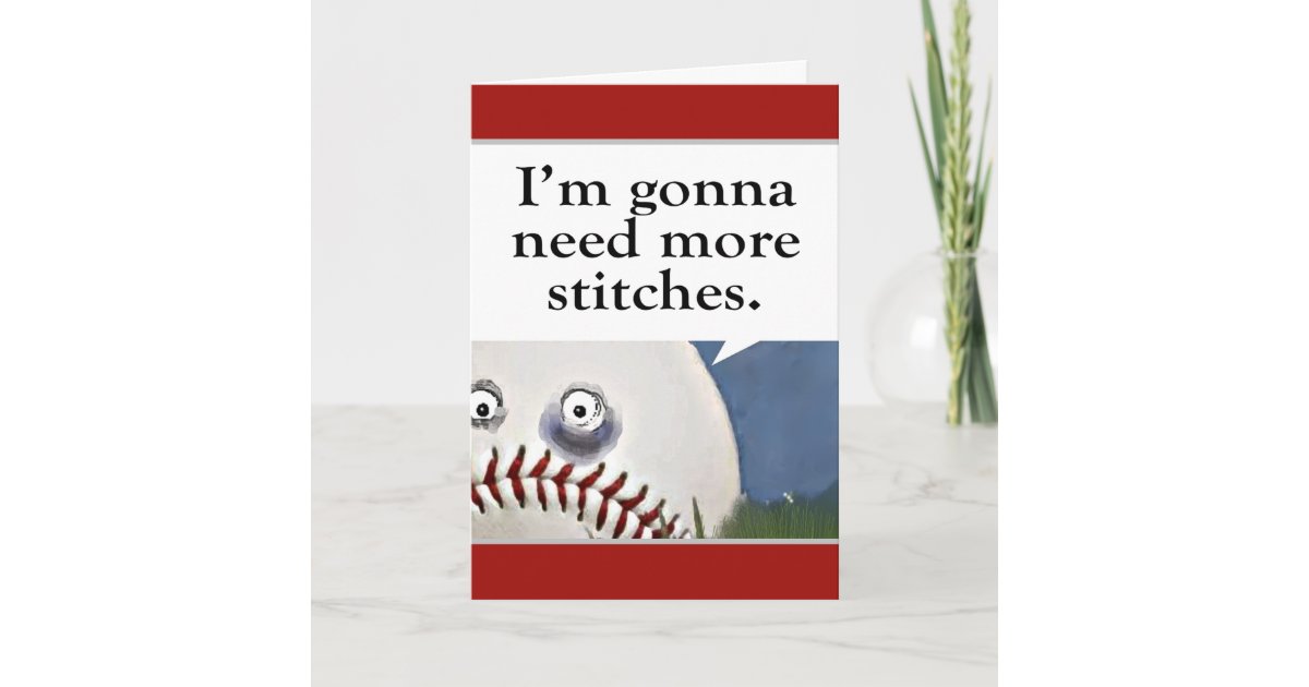 Baseball Get Well Soon Card | Zazzle