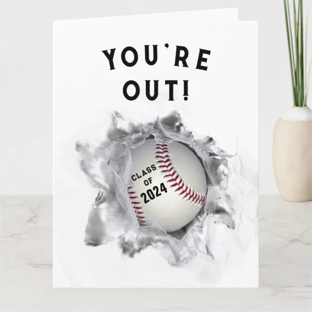Baseball Graduation Card | Zazzle
