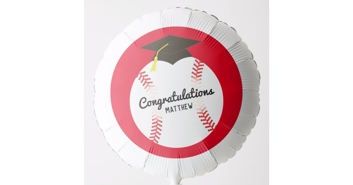 Baseball Graduation Party Sports Balloon | Zazzle