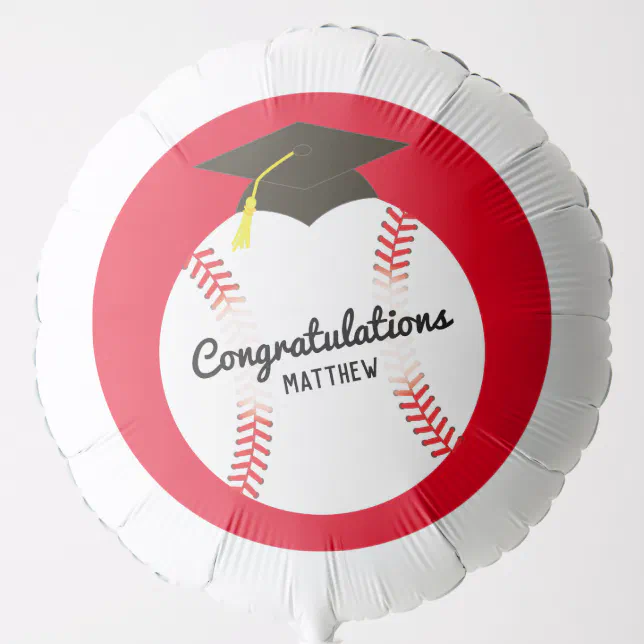 Baseball Graduation Party Sports Balloon | Zazzle