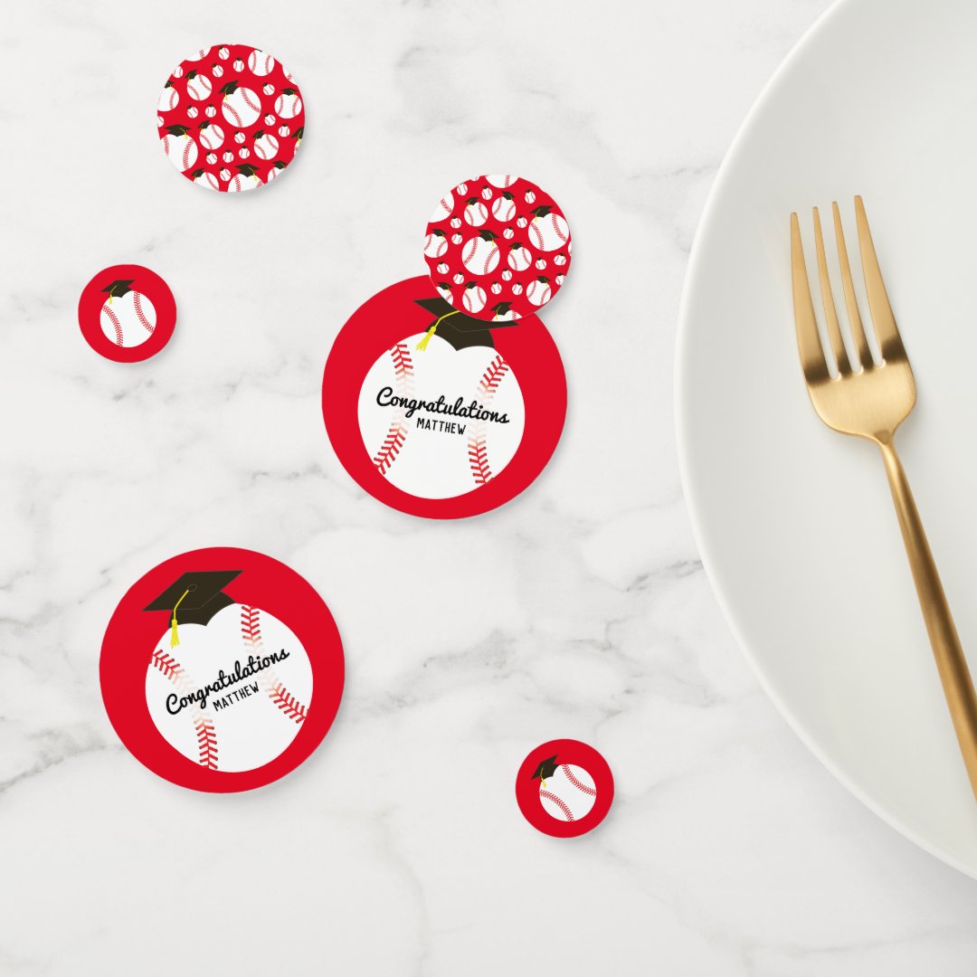 Baseball Graduation Party Sports Confetti | Zazzle