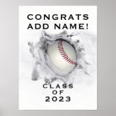 Baseball Graduation Poster | Zazzle