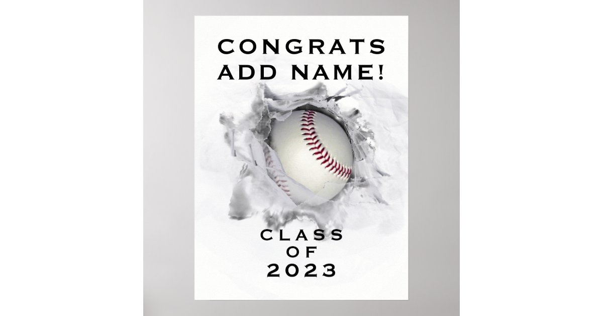 Baseball Graduation Poster | Zazzle