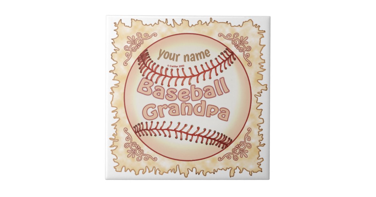 Baseball Grandpa Ceramic Tile | Zazzle