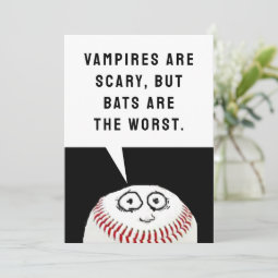 Baseball Halloween Holiday Card | Zazzle