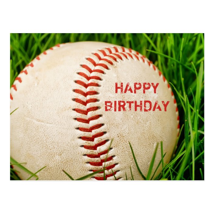 Baseball Happy Birthday Postcard | Zazzle.com