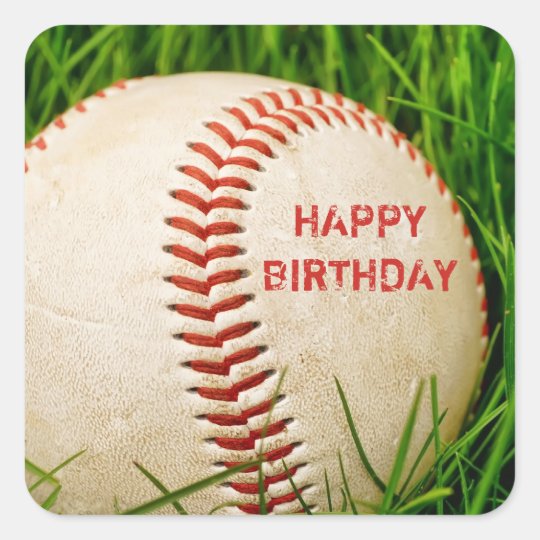 Baseball Happy Birthday Stickers | Zazzle.com