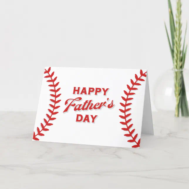 Baseball Happy Father’s Day Holiday Card | Zazzle