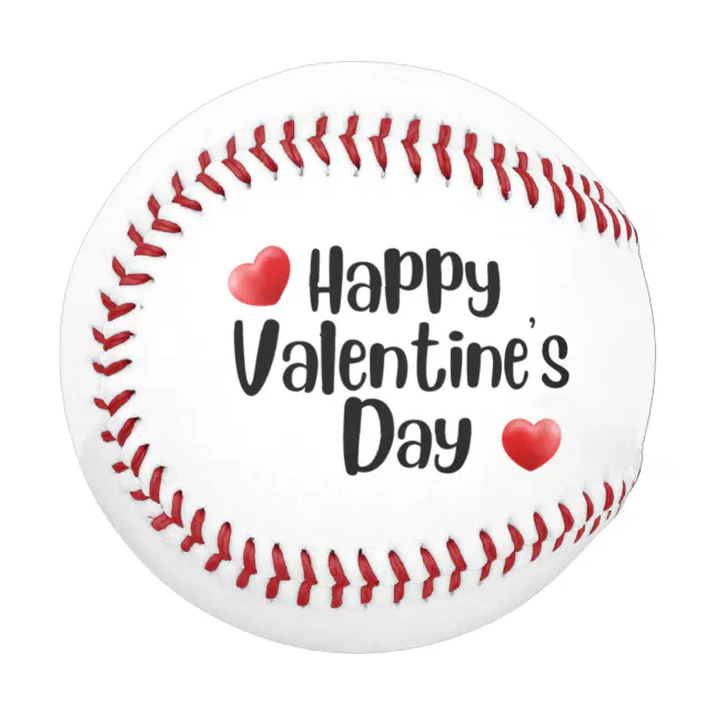 Baseball Happy Valentine's Day with love red heart | Zazzle